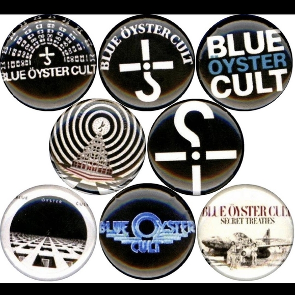 Accessories | Blue Oyster Cult Band X 8 New 1 Inch 25mm Button Pin ...